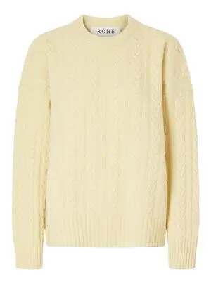 RÓHE Cable-knit Wool-blend Sweater - Neutrals