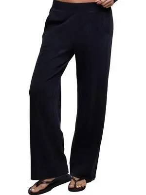 BAREFOOT DREAMS Brushed Fleece Wide Leg Pants