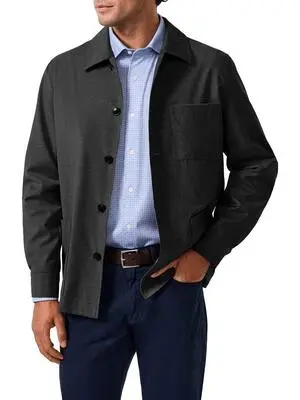 David Donahue Scout Wool Rain Jacket - Grey