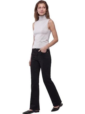 Koton Sleeveless Ribbed Turtleneck Knit Top - Grey