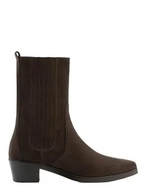 JUDE Smoke Ankle Boot Suede Leather - Brown