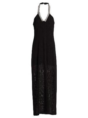 Liu Jo Maxi Dress Size Cotton, Polyamide, Elastane - Black