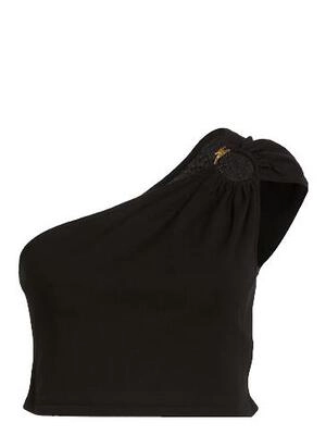 Elisabetta Franchi Top Size Viscose, Polyester - Black