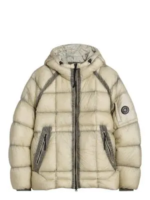 C.P. COMPANY Dd-shell Hooded Down Jacket - Silver Birch