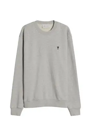 AMI Paris Adc Loopback Sweatshirt Heather Ash Grey