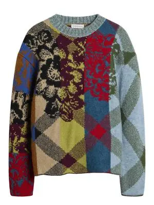 Dries Van Noten Matadi Patchwork Jumper - Light Blue