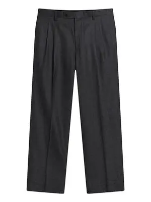 Auralee Light Wool Pleated Trousers Top Charcoal