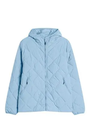 HIKING PATROL Base Grid Lt Down Hooded Jacket - Blue