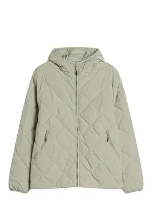 HIKING PATROL Base Grid Lt Down Hooded Jacket - Thyme