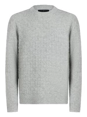 JACK & JONES Premium Man Sweater Light Grey Size M Acrylic, Recycled Polyester, Wool, Elastane