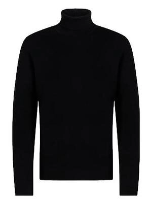 JACK & JONES Premium Man Turtleneck Black Size L Organic Cotton, Cotton