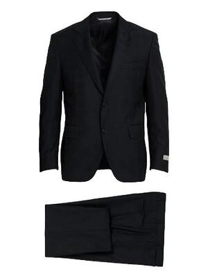 Canali Suit Size Wool - Navy