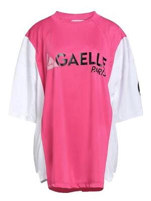 GAELLE PARIS Woman T-shirt Fuchsia Size 1 Polyester, Cotton Pink