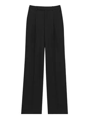 Saint Laurent Pants In Grain De Poudre - Noir