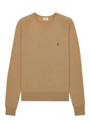 Saint Laurent Cassandre Cashmere Sweater - Sable