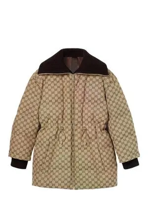 Gucci Gg Canvas Puffer Jacket Neutrals
