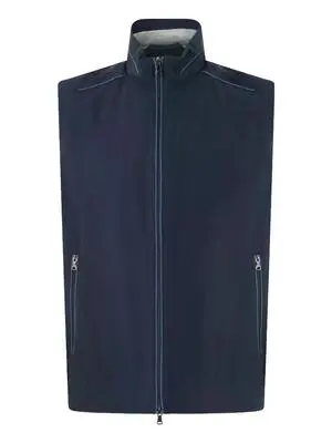 Paul & Shark High-neck Zip-up Vest - Blue