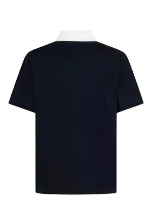 Gucci Contrast Collar Pocket Polo Shirt - Blue