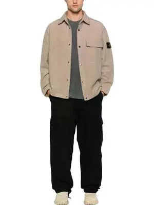 Stone Island Logo-patch Shirt Jacket Neutrals