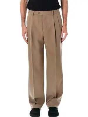 Auralee Wool Straight-leg Trousers - Neutrals