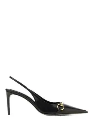 Gucci Donna Horsebit Slingback Pumps Black