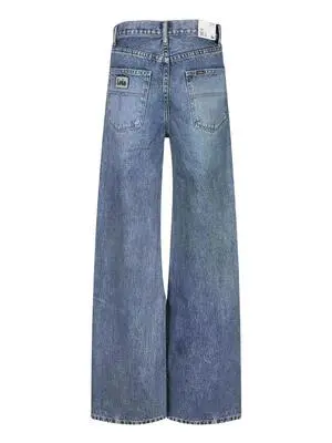 LOIS Faded Wide-leg Jeans - Blue
