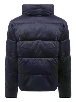 Ralph Lauren Velvet-texture Puffer Jacket Blue