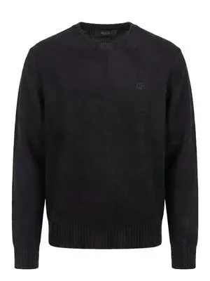 Gucci Interlocking G Embroidered Wool Sweater - Black