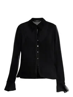 Gucci Georgette Light Silk Shirt - Black