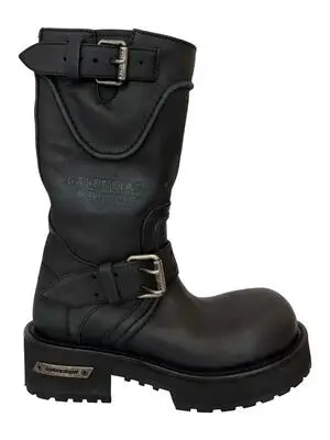 BALENCIAGA Buckle-fastening Leather Boots