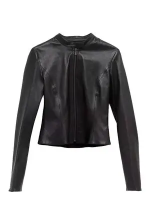 Gucci Zip-up Leather Jacket - Black