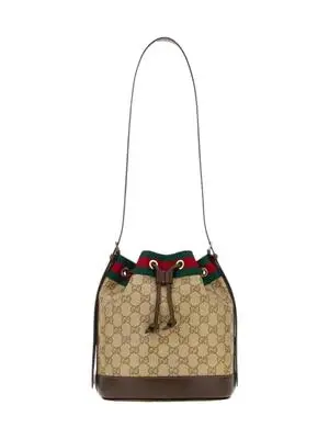 Gucci Small Gg Venice Bucket Bag Neutrals
