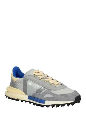 Lacoste Elite Active Panelled Suede-trim Sneakers - Grey