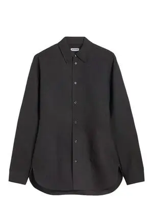 JIL SANDER Wool Twill Shirt - Grey