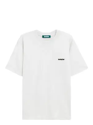BARROW Logo-print Crew-neck T-shirt - Neutrals