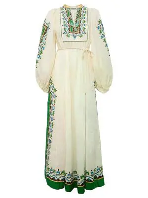 ALEMAIS Bridgette Floral-print Tunic Dress - White
