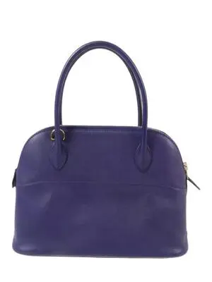 Hermès Bolide 27 Leather Tote Bag Blue