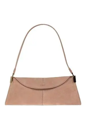 Balmain 64-83 Small Suede Shoulder Bag - Pink