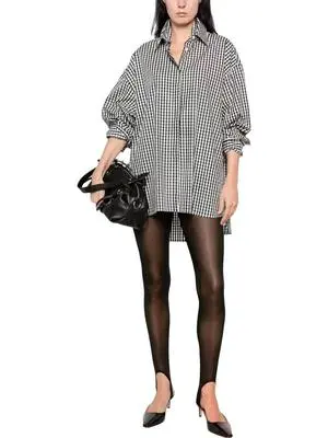 Marie Adam-Leenaerdt Gingham-check Oversized Shirt - Black