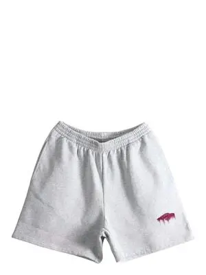 Balenciaga Logo-print Elasticated Shorts - Grey