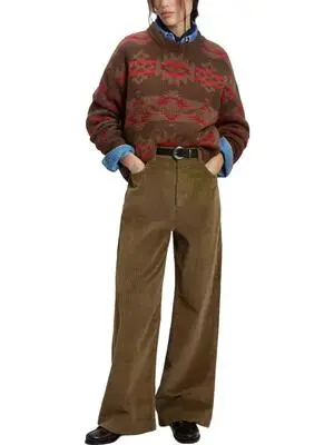 Woolrich Fair Isle Crew-neck Sweater - Brown