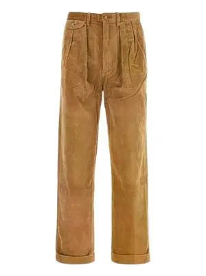 Polo Ralph Lauren Pleated Corduroy Trousers - Brown