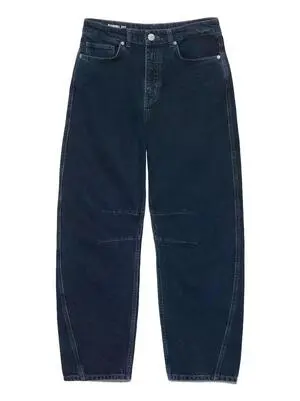 Bimba Y Lola Barrel Dark- Denim Leg 5-pocket Trousers - Blue