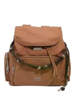 Bimba Y Lola Large Light Cotton Pocket Backpack - Brown