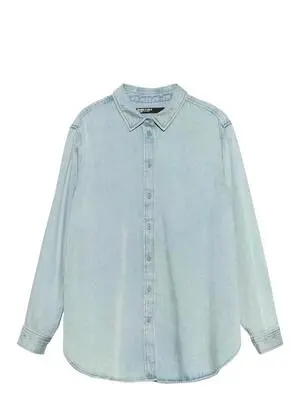 Bimba Y Lola Light Straight Fluid Denim Shirt - Blue