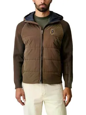 AERONAUTICA MILITARE Logo-patch Hooded Jacket - Brown