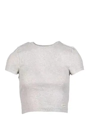 SPORTY & RICH Ribbed Logo-patch T-shirt