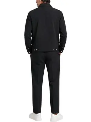 FRANZESE COLLECTION Pleated Tapered Trousers - Black