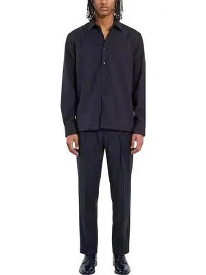 COSTUMEIN Eric Dallas Chest-pocket Long-sleeve Shirt - Blue