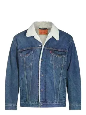 LEVI'S Sherpa-collar Denim Jacket Blue